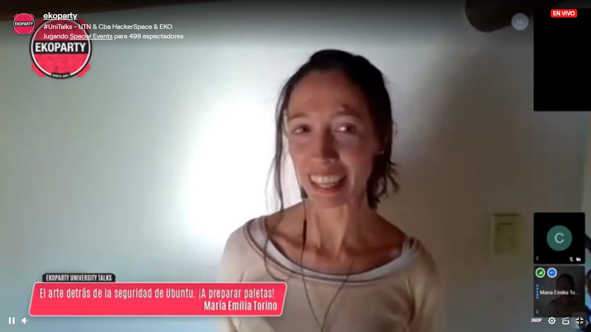 RESUMEN DE LAS JORNADAS EKOPARTY UNIVERSITY TALKS 2020 - Departamento de Ingeniería en Sistemas ...