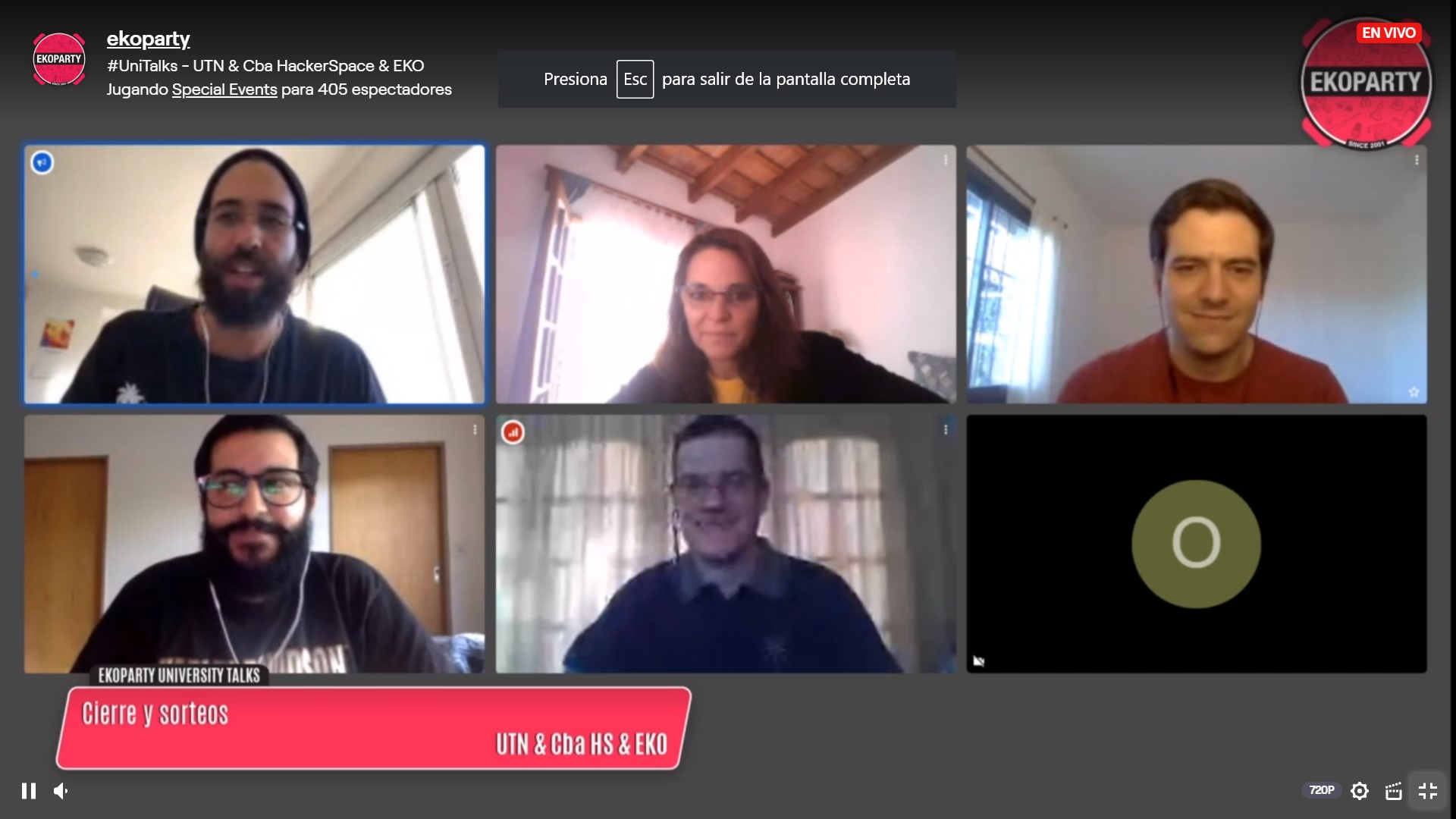 RESUMEN DE LAS JORNADAS EKOPARTY UNIVERSITY TALKS 2020 - Departamento de Ingeniería en Sistemas ...